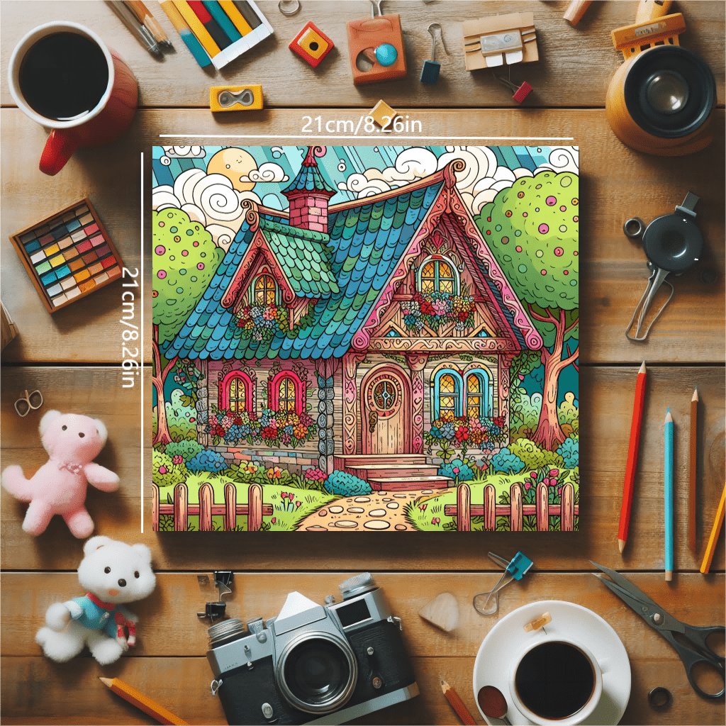 page Coloring Book A Magical Adventure In A Fairy Tale - Temu