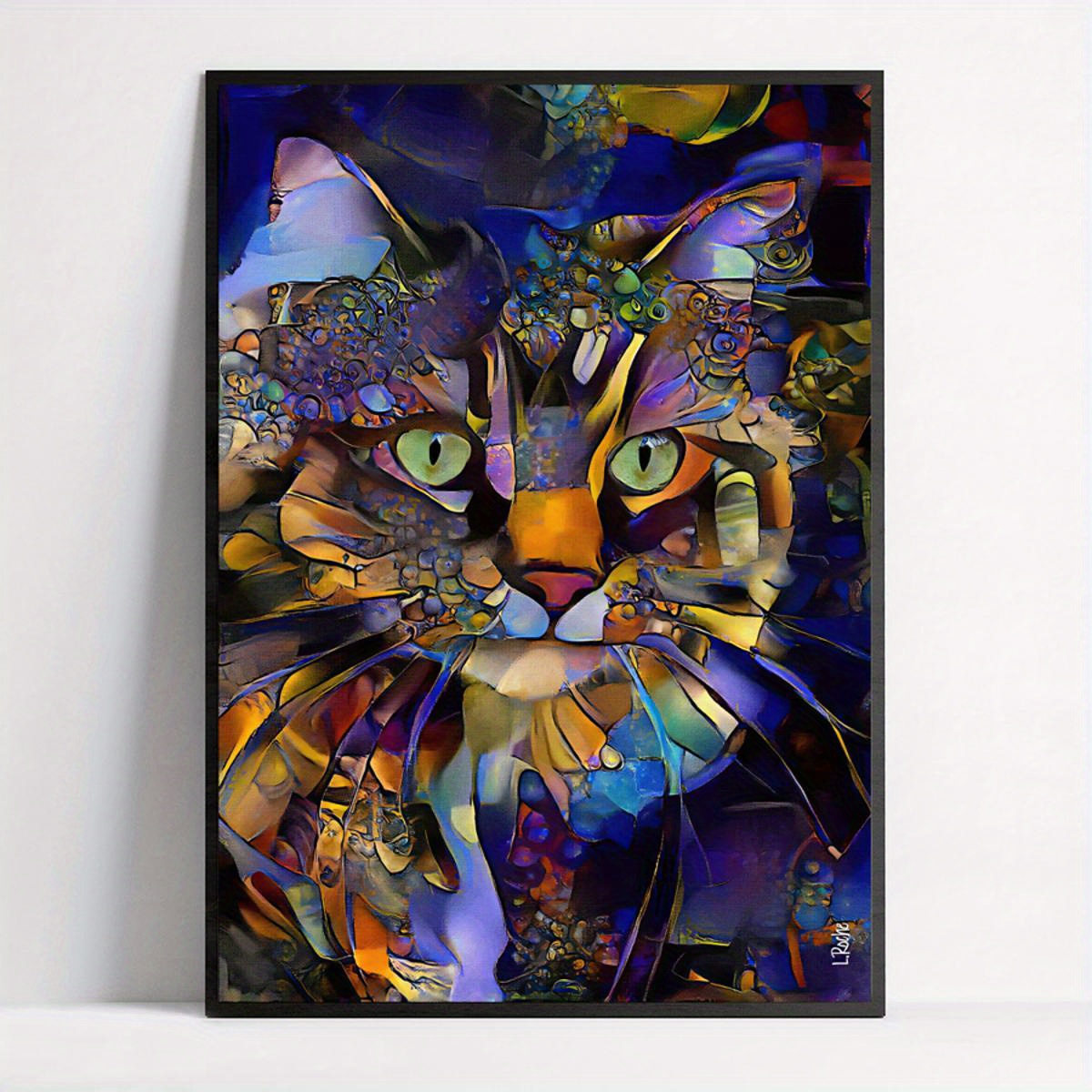 Unframed Canvas Poster Modern Art Colorful Abstract Cat - Temu Australia