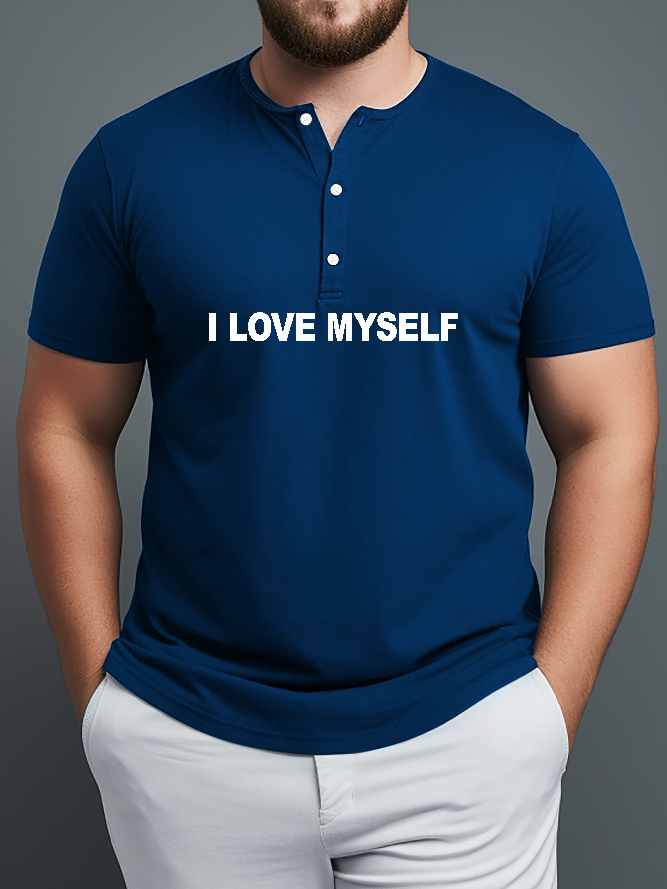 Plus Size Mens Love Graphic Print Henley Shirt Outdoor Temu Canada
