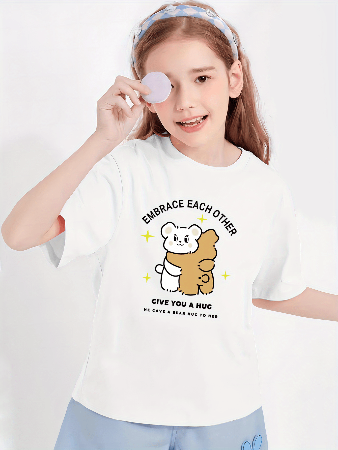 Embrace Anime Graphic Print Novel Design T shirt - Temu Australia