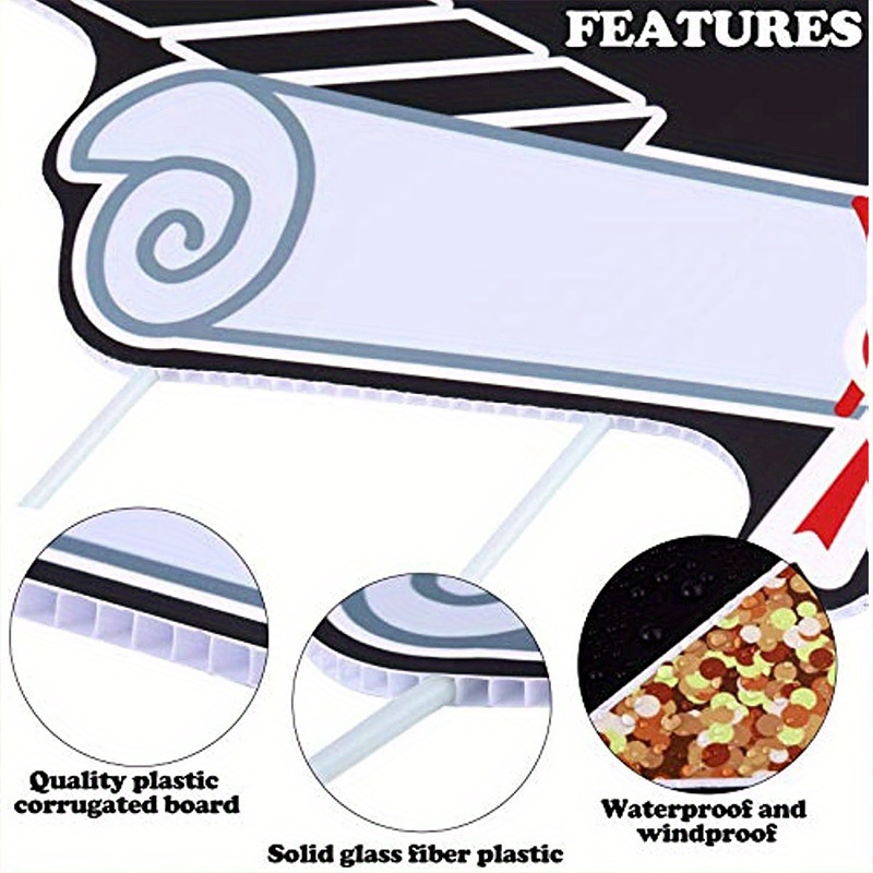 2024 grad yard signs sparkling graduation party waterproof lawn ...