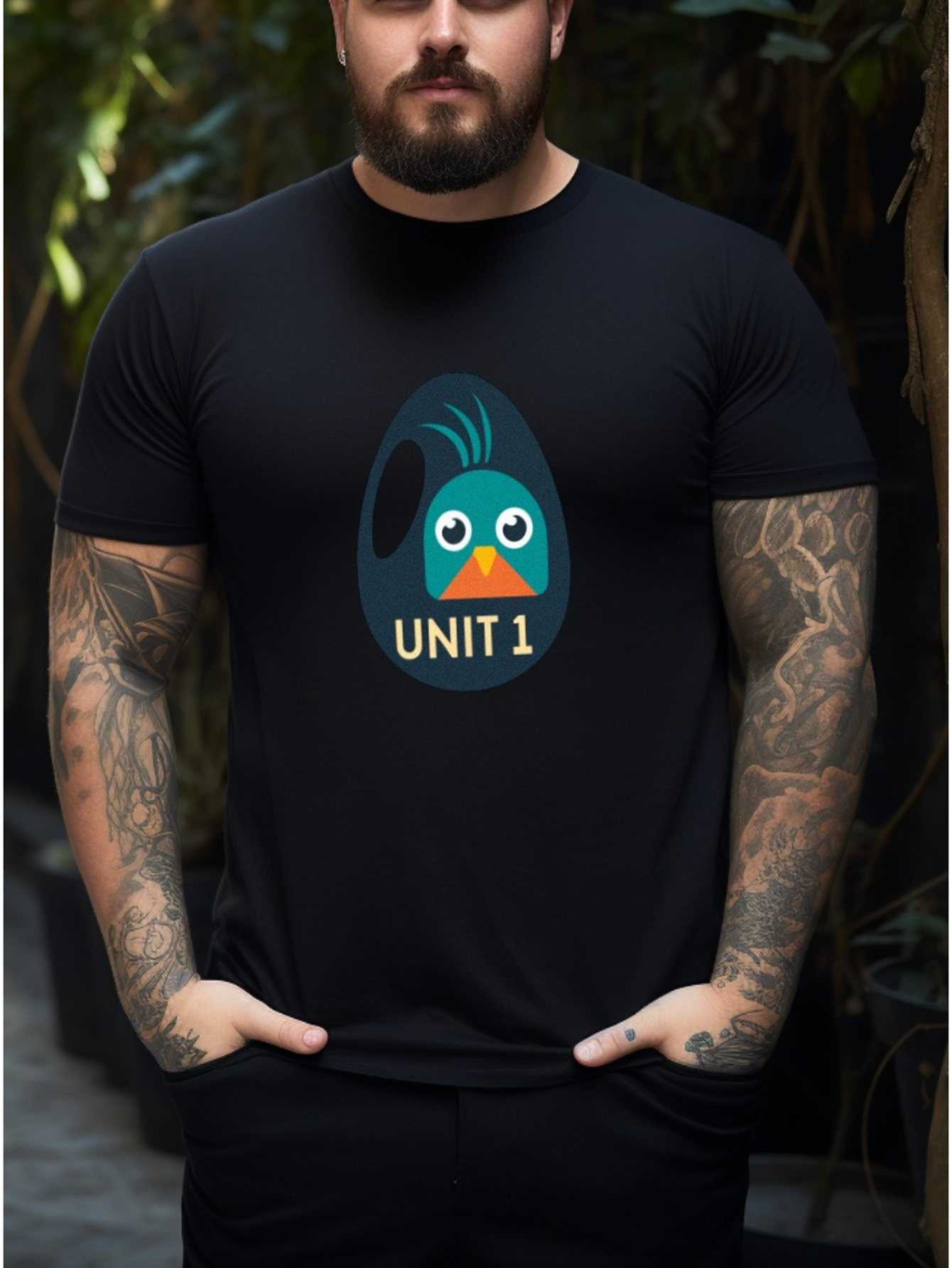 Plus Size Enhed 1 T shirt Med Tryk T shirts Til Mænd - Temu Denmark