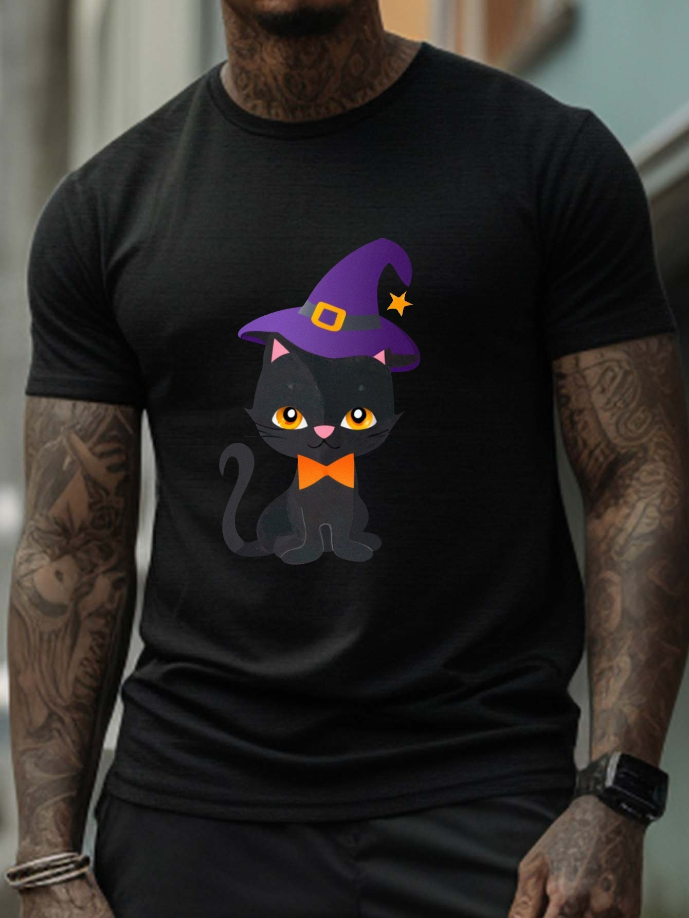 Plus Size Cat Pattern Men's Trendy T shirt Summer Outdoor - Temu Denmark