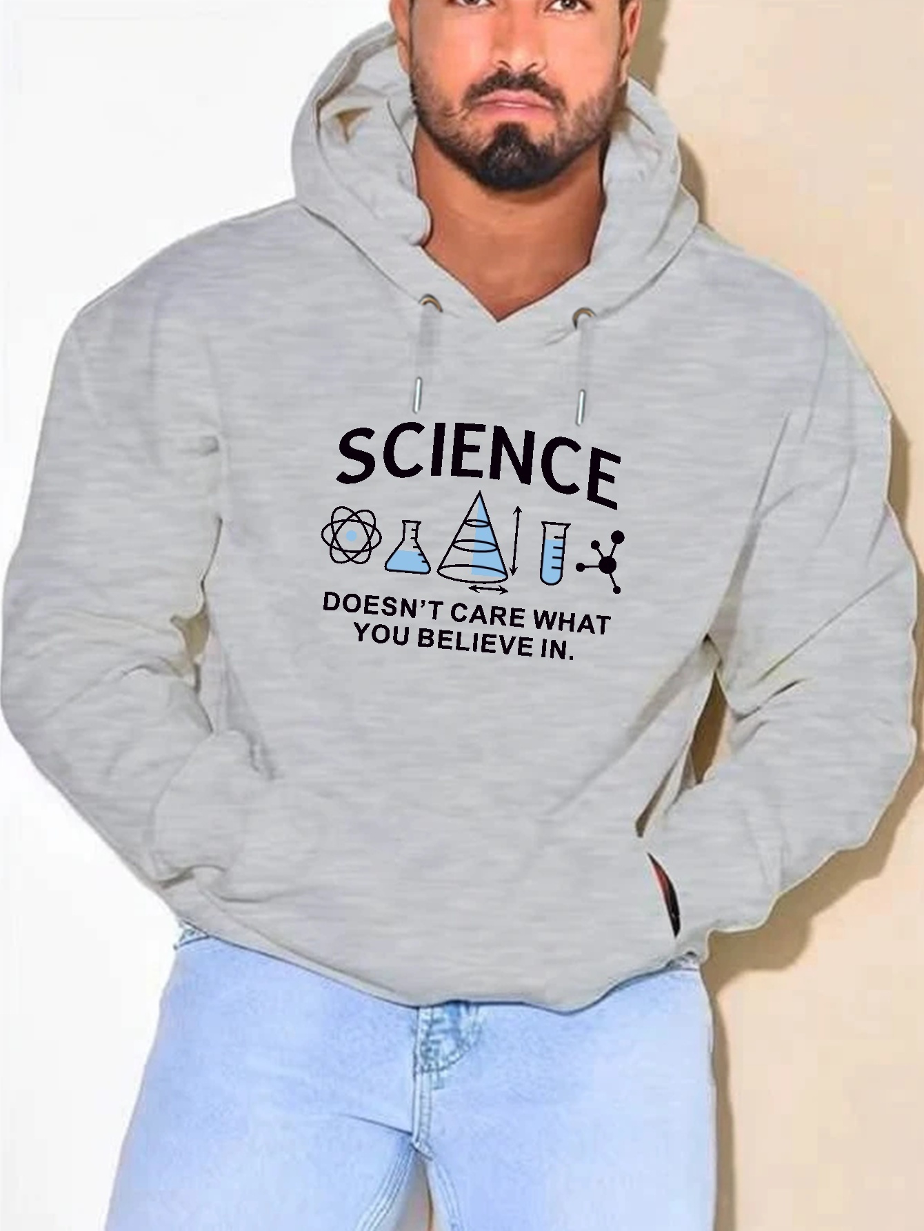 Plus Size Science Print Hoodie Cool Hoodies Men Men's Casual - Temu Canada