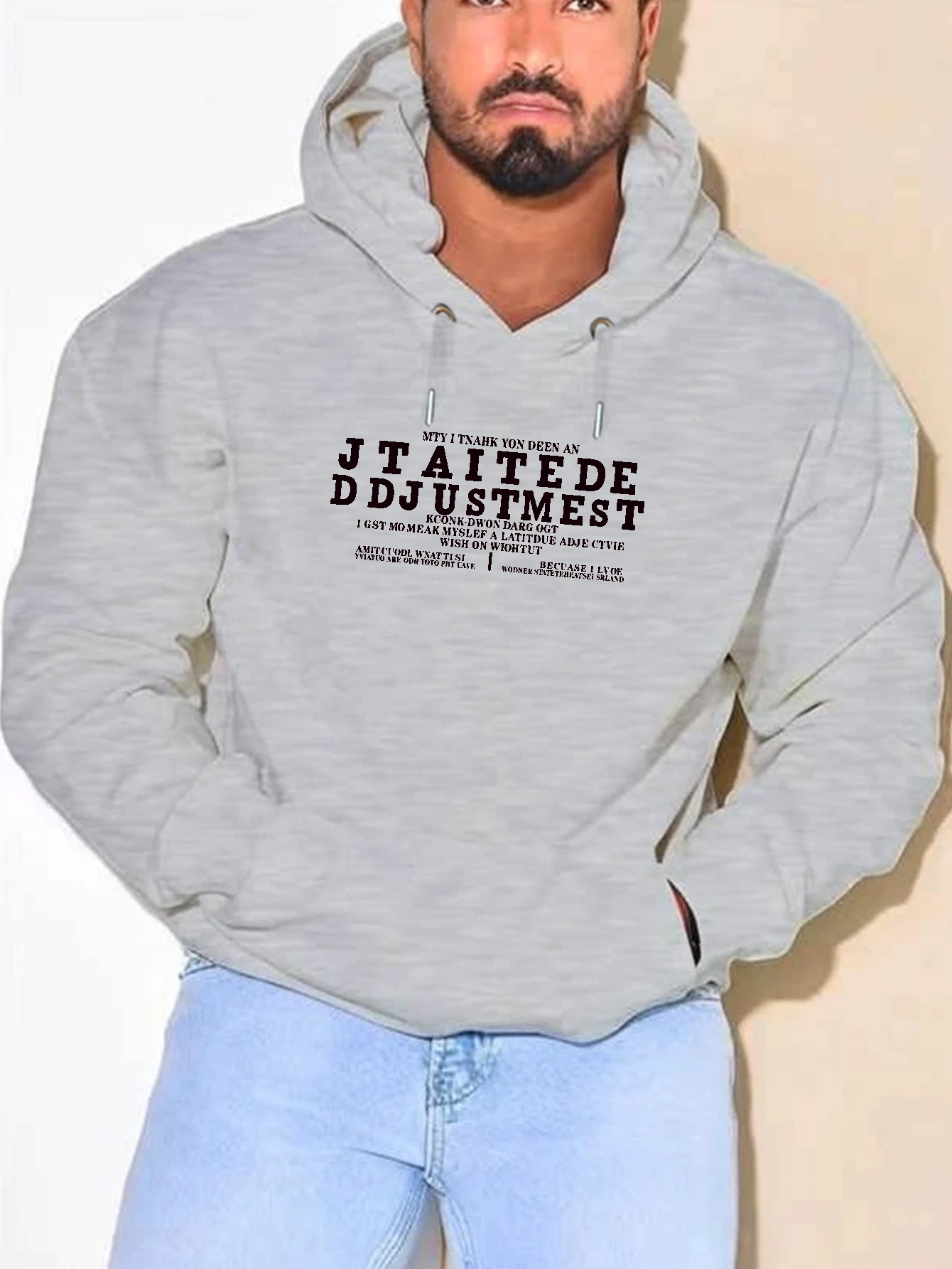 Plus Size Letter Print Hoodie Cool Hoodies Men Men's Casual - Temu ...