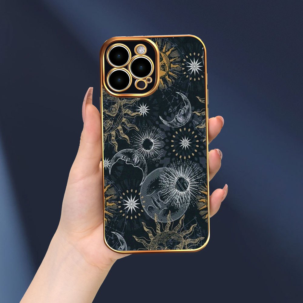 Creative Moon Sun Print Electroplated inclusive Phone Case - Temu Canada