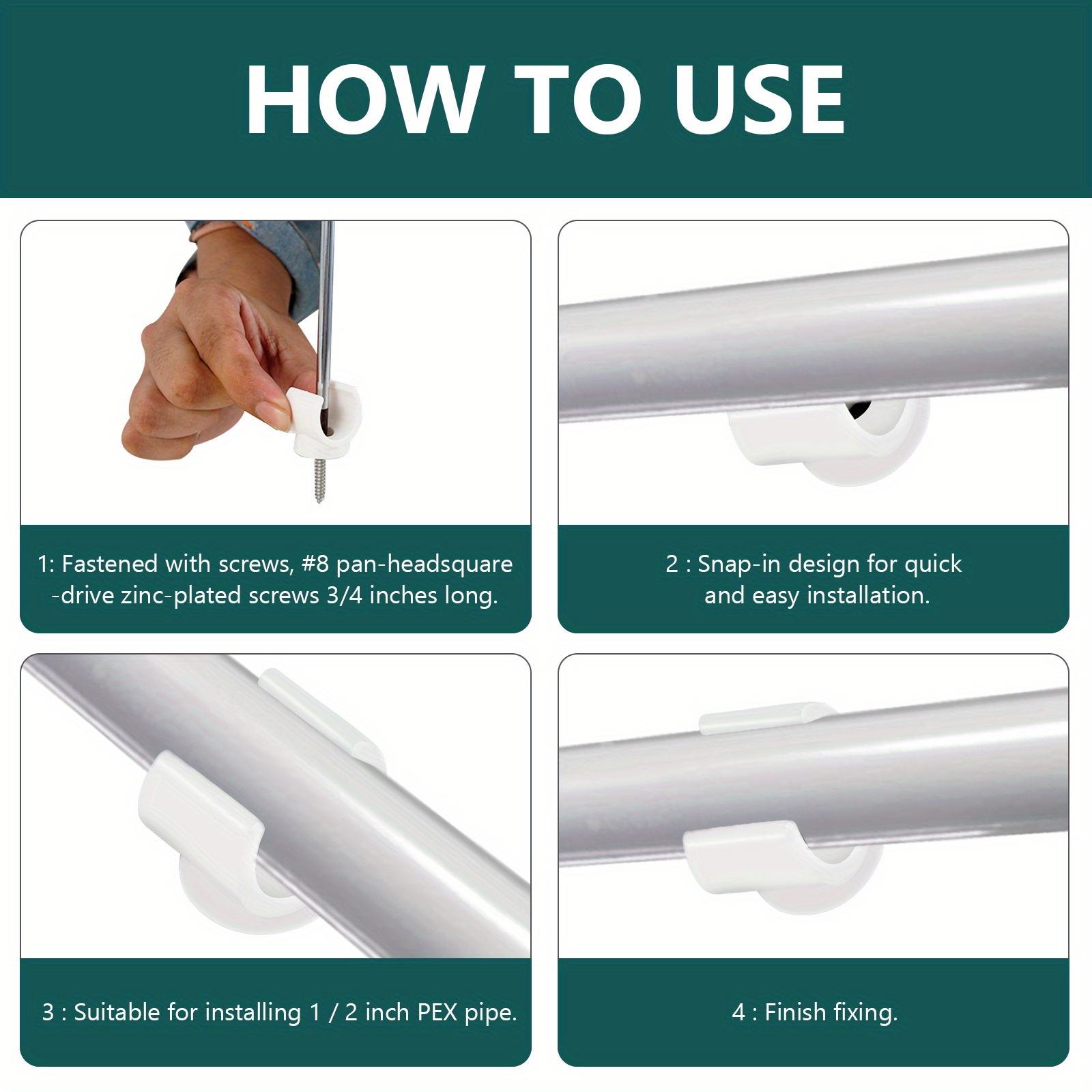 Pipe Clips Plastic Pipe Hangers Clamps U Type Pipe Clamp - Temu Australia