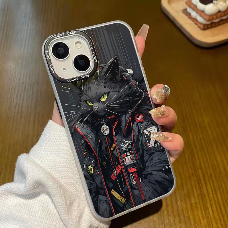 Cool Kitten Print Full package Dustproof Fall proof Mobile - Temu New ...