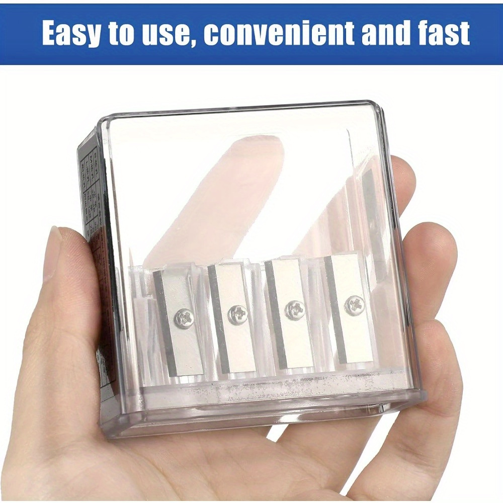 1pc 2pcs Carpenter Long Point Manual Pencil Sharpener With Plastic Lid ...