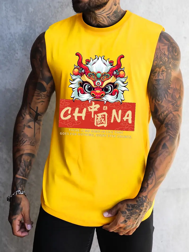 China Dragon Print Summer Mens Quick Dry Moisture Wicking Temu Australia