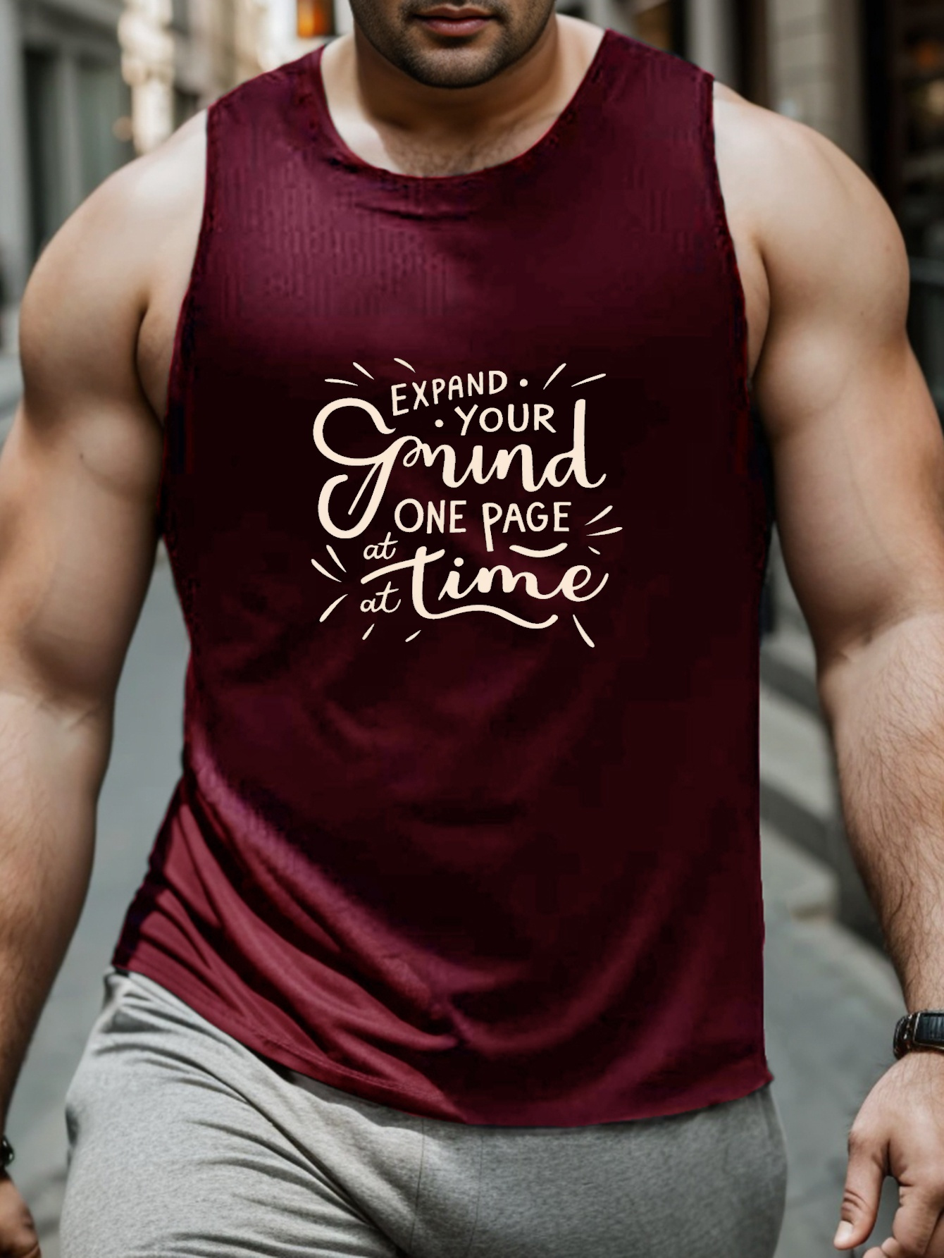 Plus Size 'expanding Mind' Print Men's Casual A shirt - Temu Canada