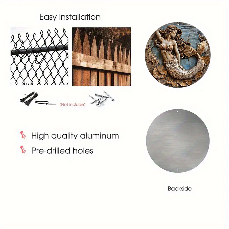 2d Spring Aluminum Metal Circular Wreath Sign Apartment - Temu