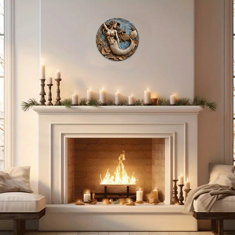 2d Spring Aluminum Metal Circular Wreath Sign Apartment - Temu