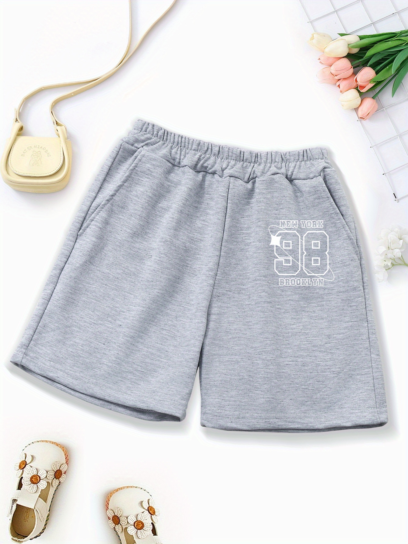 Print Girls Activewear New York 98# Casual Shorts Breathable - Temu New ...