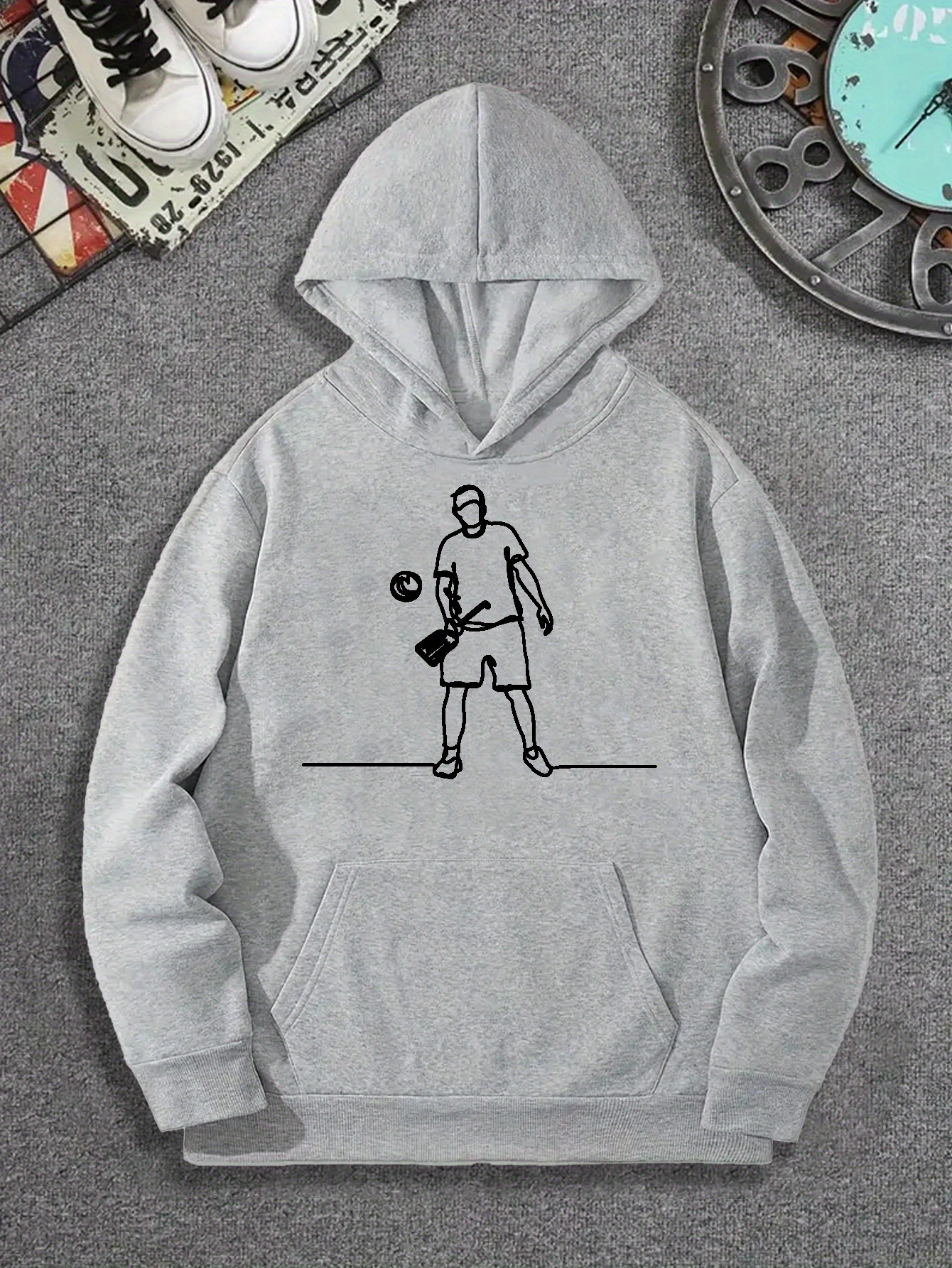 Player Print Hoodie Cool Hoodies Men Men's Casual Pullover - Temu Ireland