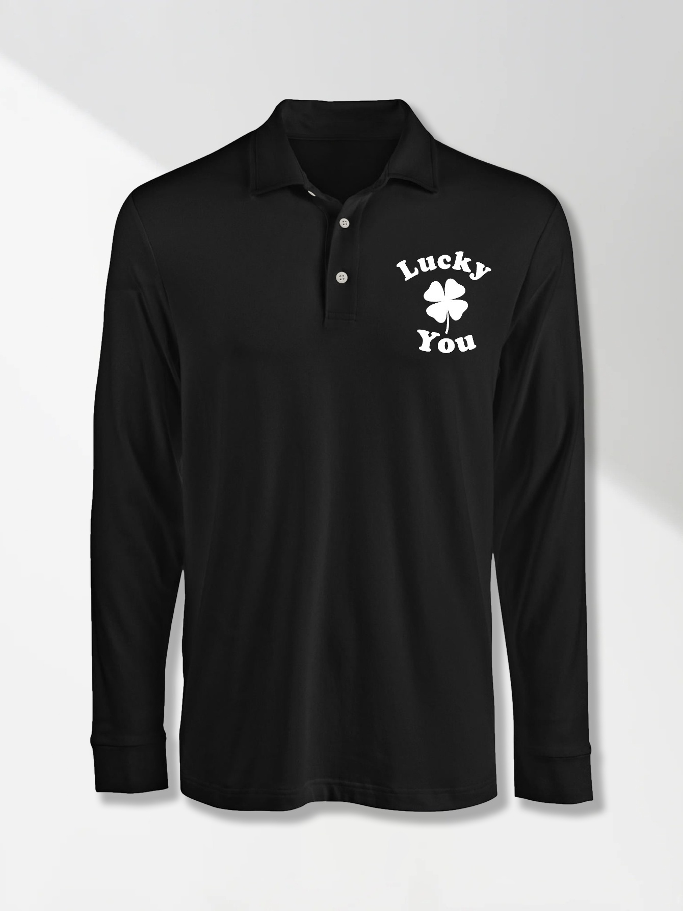 Plus Size Men's Clover Graphic Print Golf Shirt Casual - Temu Canada