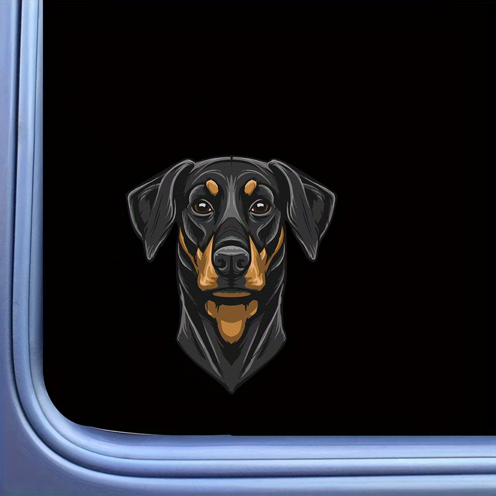 Doberman Pinscher Head Mascot Car Bumper Sticker Decal - Temu United ...