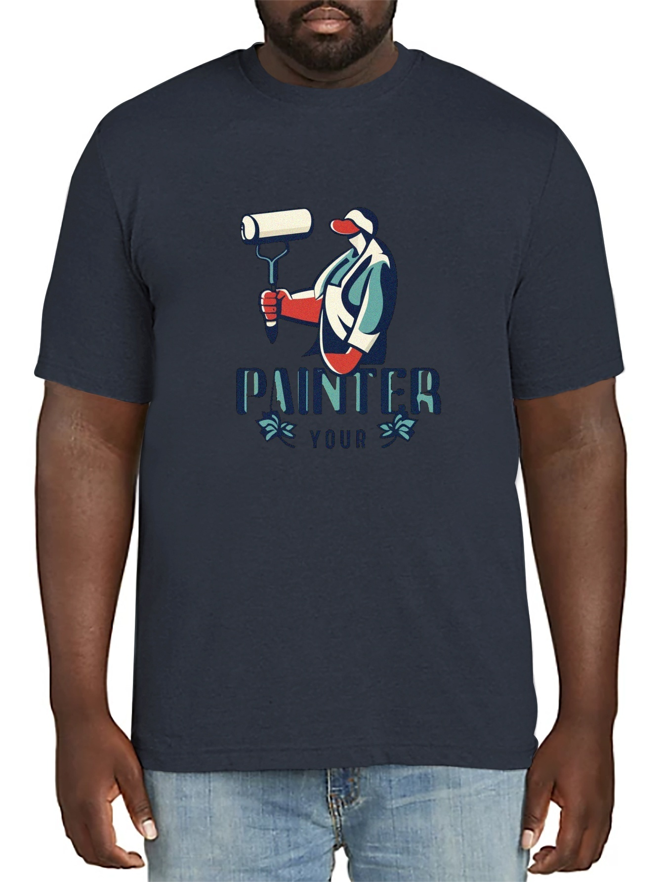 Plus Size Creative Illustration Pattern Men's Trendy T shirt - Temu ...