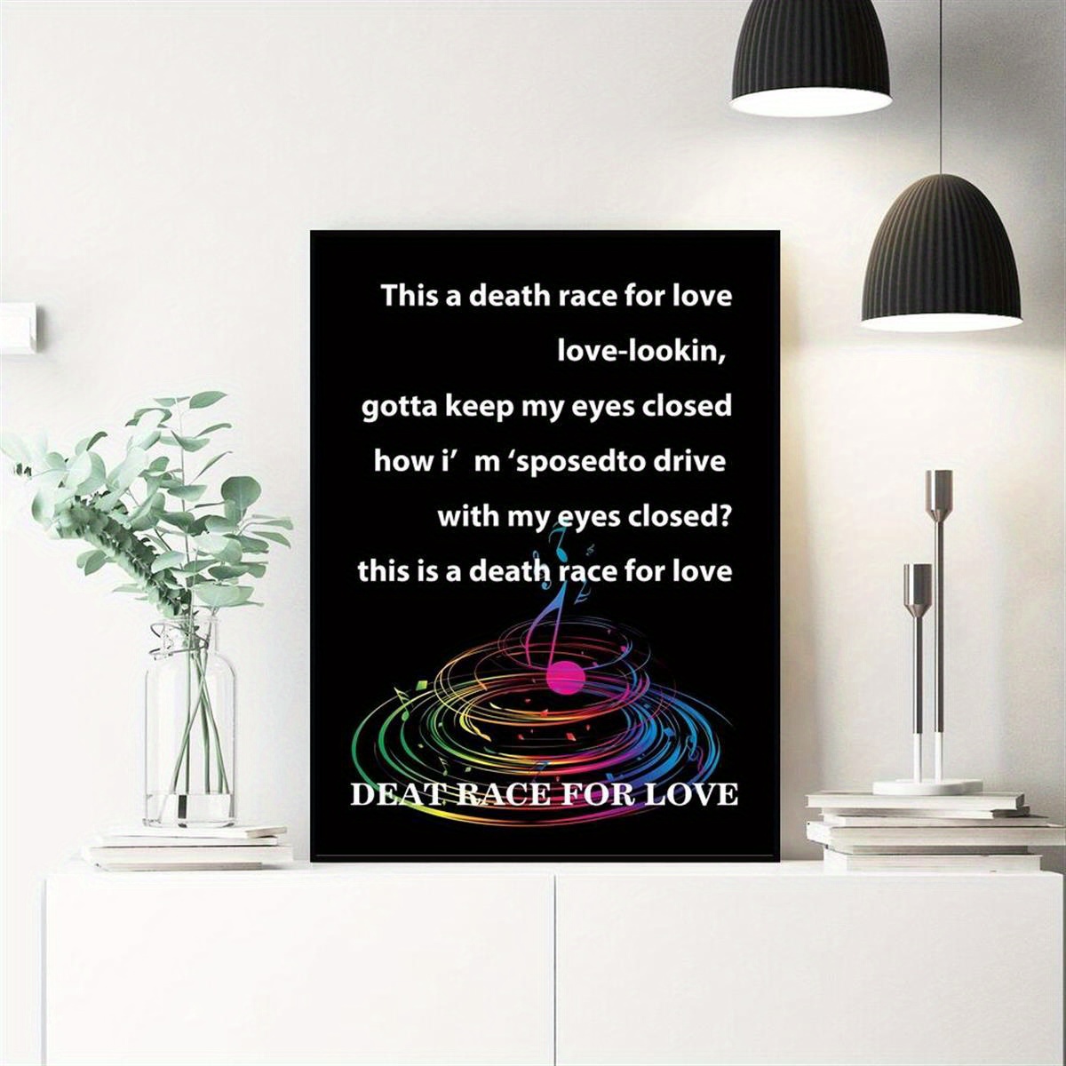 Unframed Canvas Poster Modern Art A Death Race Fo Love Race - Temu ...