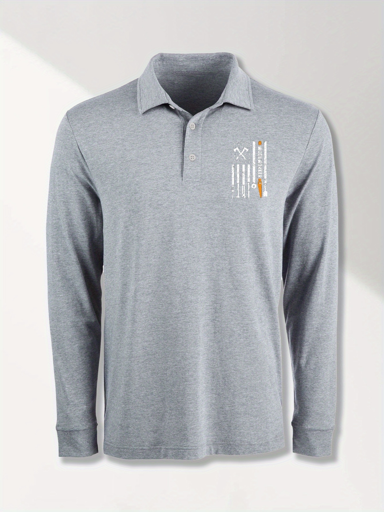 Plus Size Men's Flag Graphic Print Golf Shirt Casual - Temu Australia