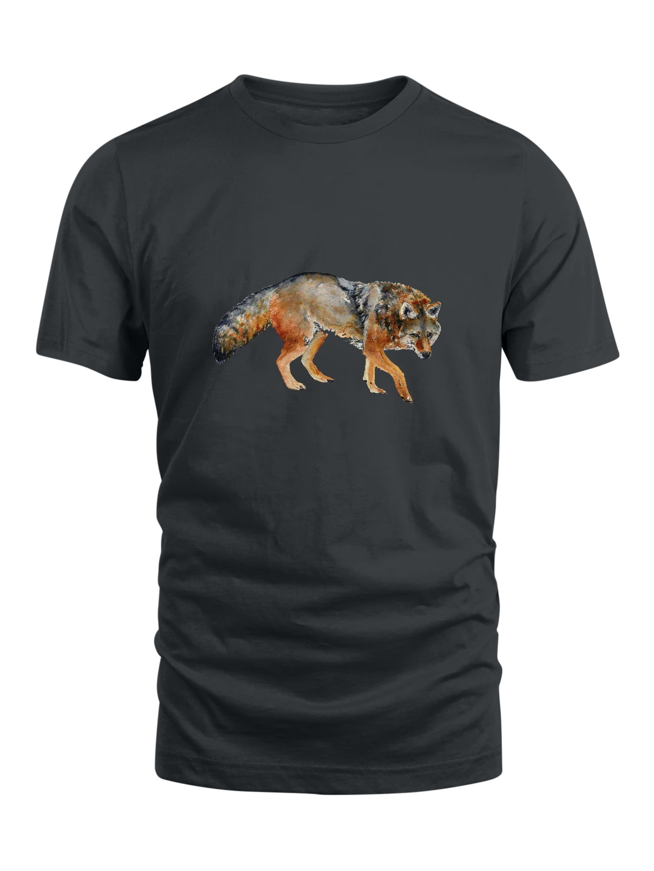 Wolf Pattern Print Casual Crew Neck Short Sleeves Men Quick - Temu New ...