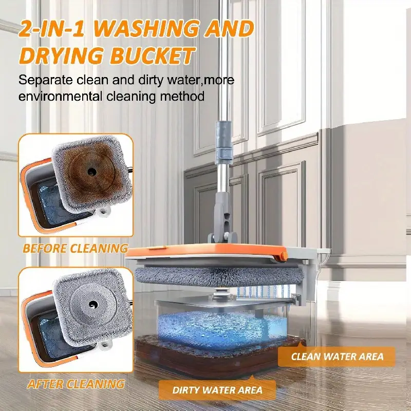 Self Wash Spin Mop M16 Mop Bucket Wringer Mop Bucket Set Mop - Temu Estonia Self Wash Spin Mop M16 Mop Bucket Wringer Mop Bucket Set Mop - Temu Estonia