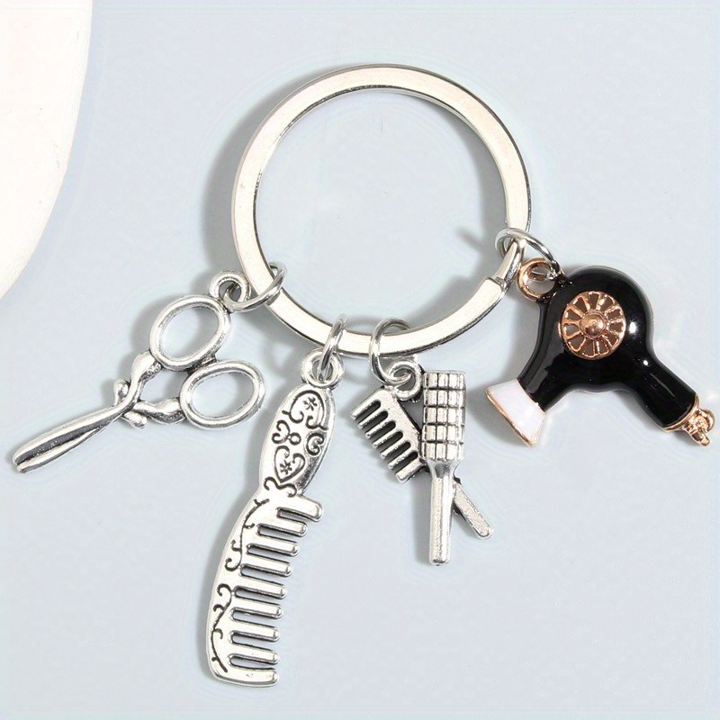 mini hairdryer scissors comb keychain y2k cute key chain - Temu Canada