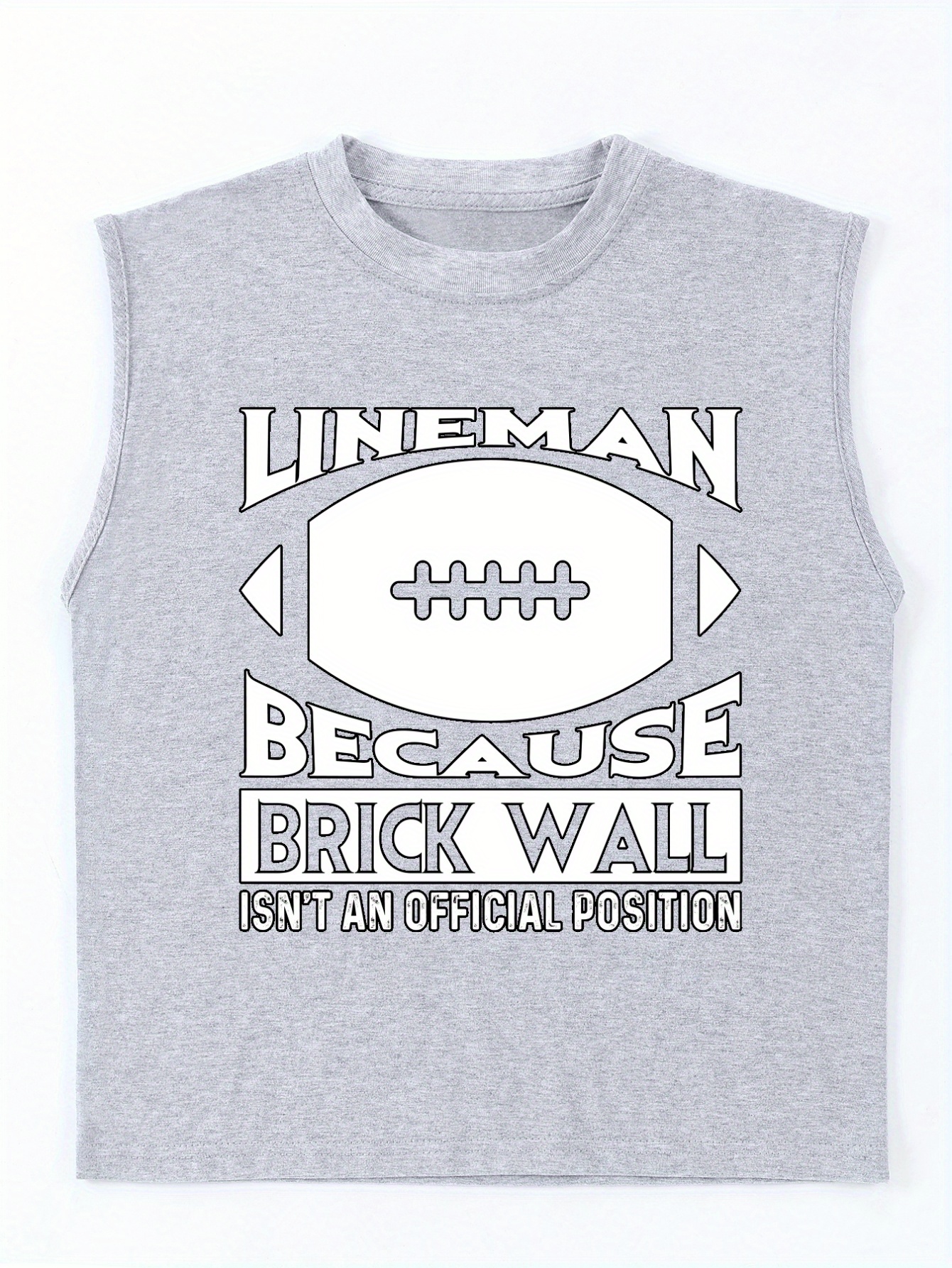 Boys Creative Tank Tops Rugby Letter Print Casual - Temu Australia