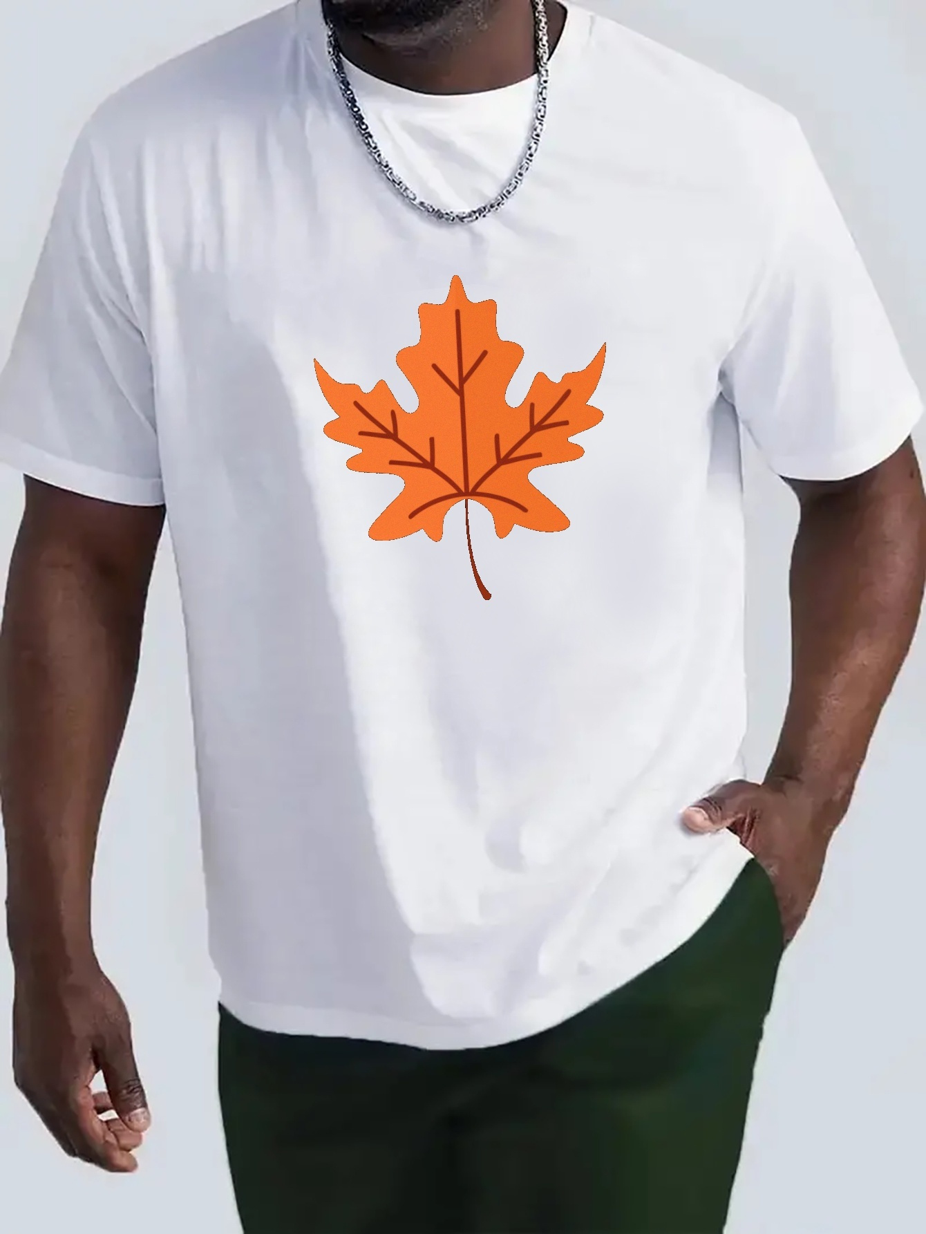 Maple Leaf Print T Shirt Tees Men Casual Short Sleeve T - Temu Ireland