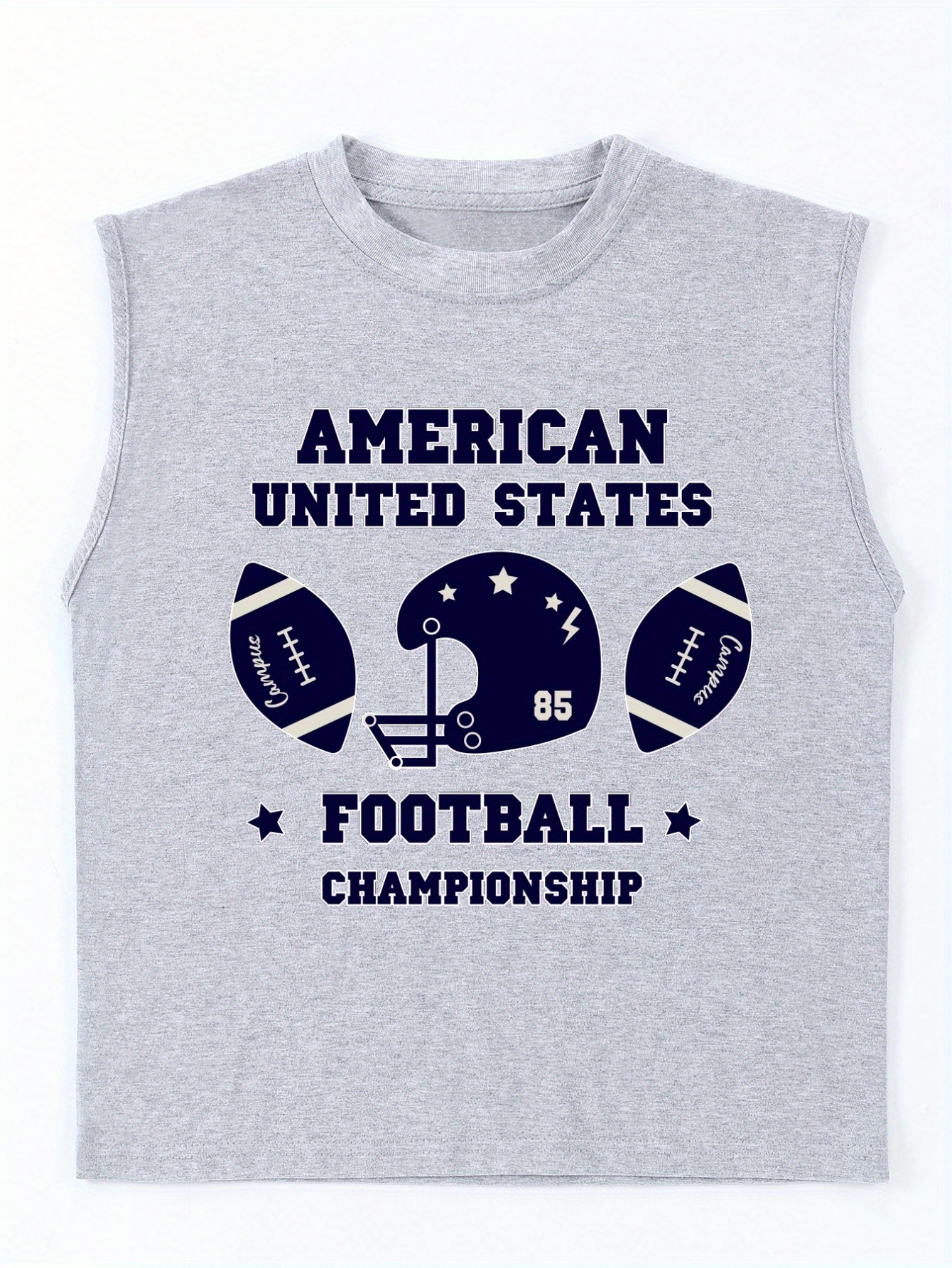 Cool Rugby Pattern Print Boys Creative Tank Tops Casual - Temu New Zealand