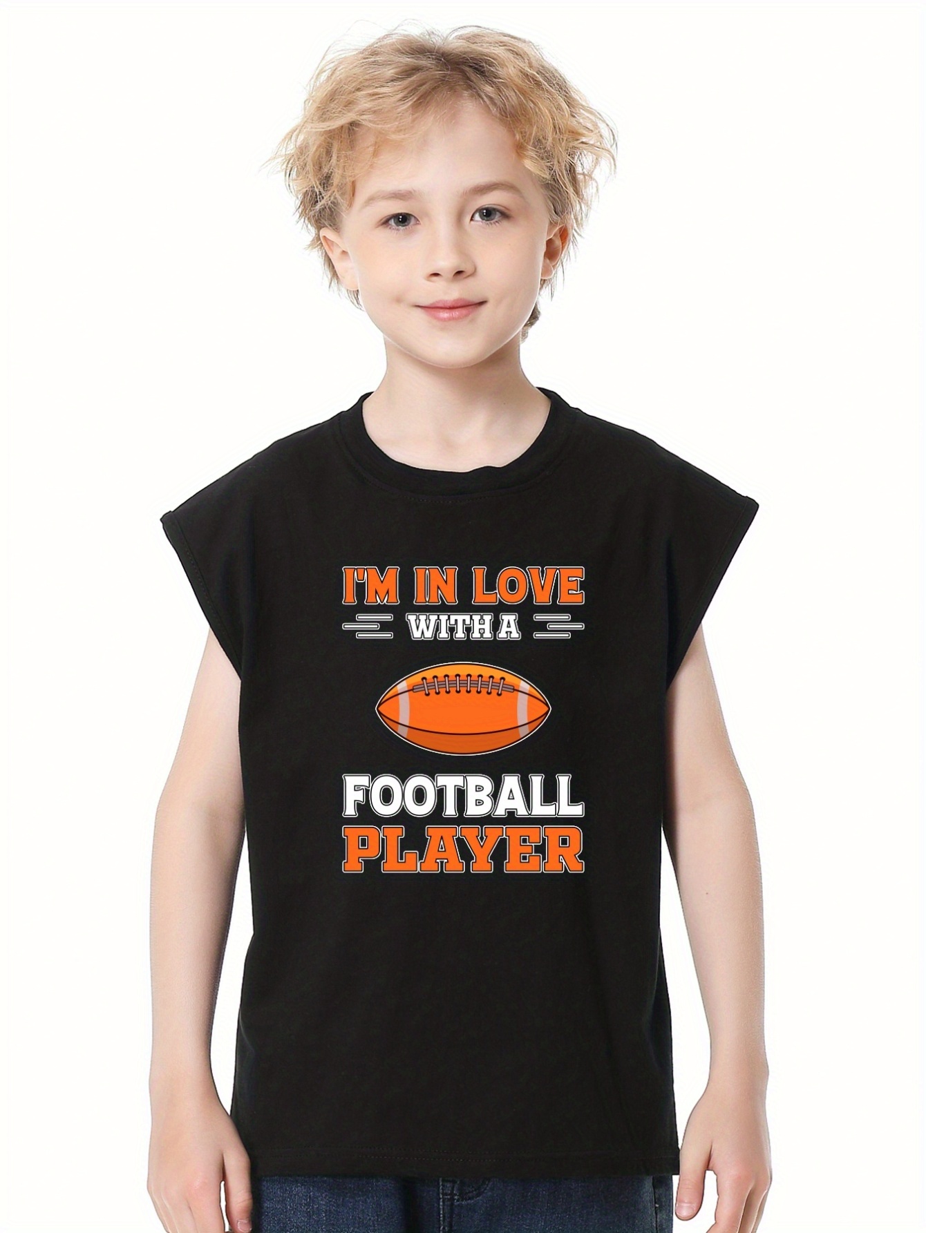 Cartoon Rugby Print Boy's Graphic Design Tank Top Casual - Temu Ireland