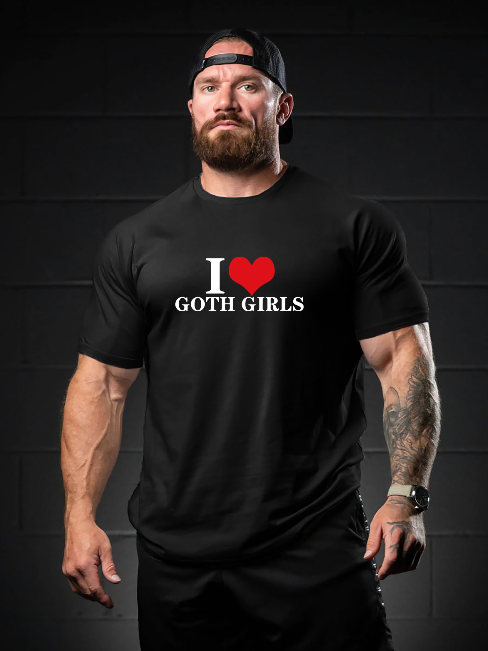 PLUS STØRRELSE Jeg Elsker GOTH Pigeprint Kortærmede T shirts - Temu Denmark