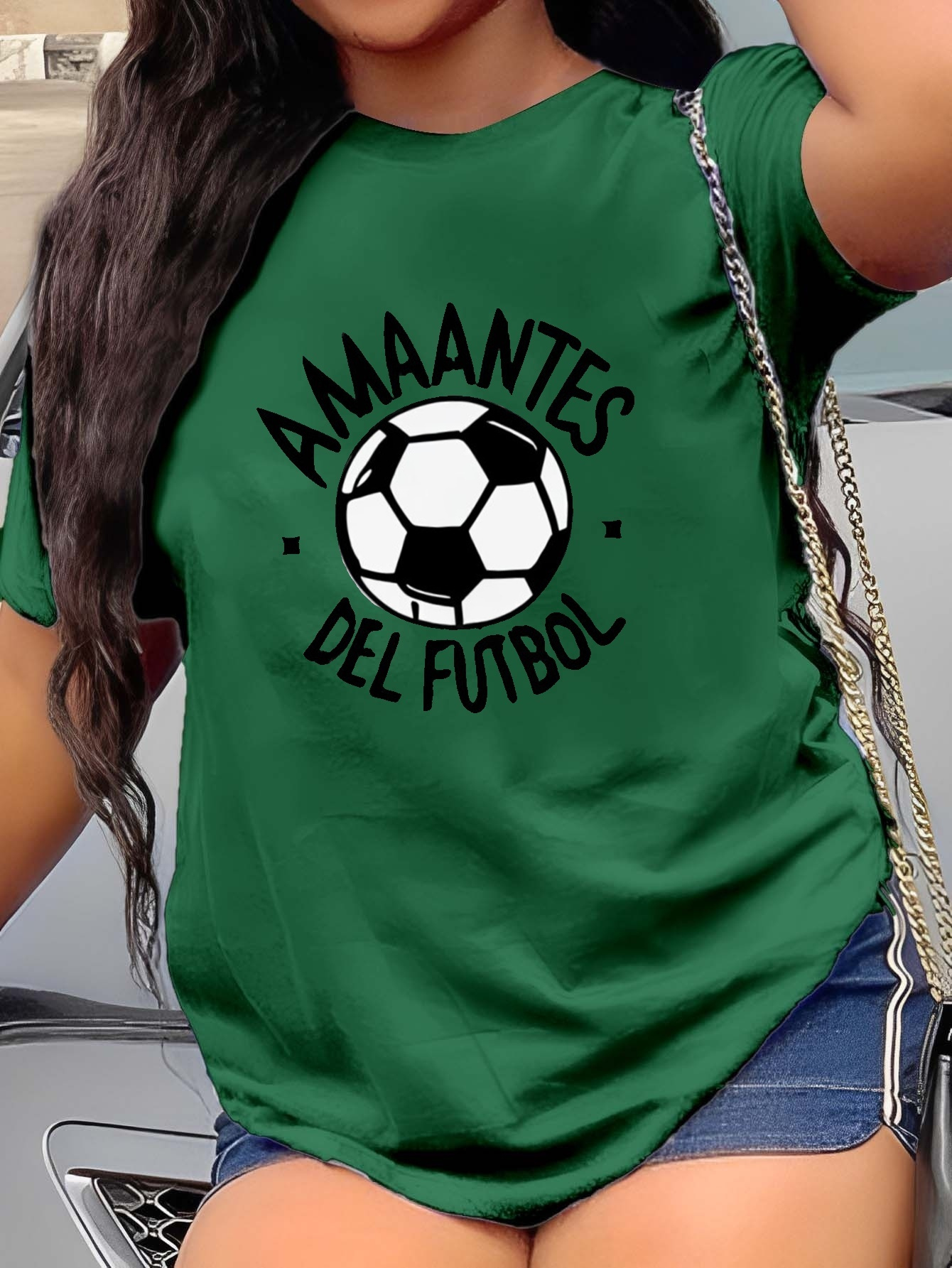 soccer lovers print t shirt short sleeve crew neck casual - {region_name}