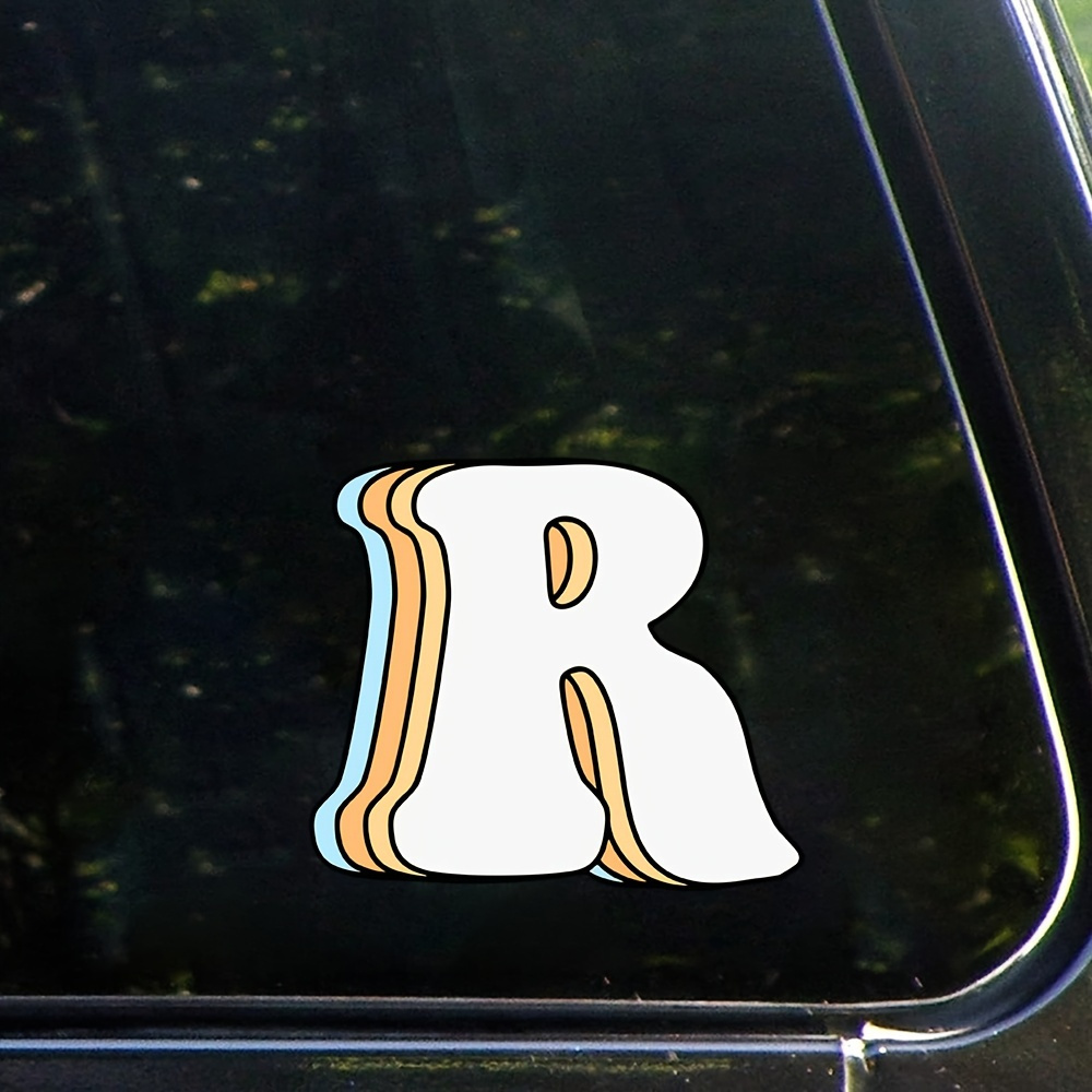 letter r vinyl sticker suitable suitcase water bottle phone - Temu