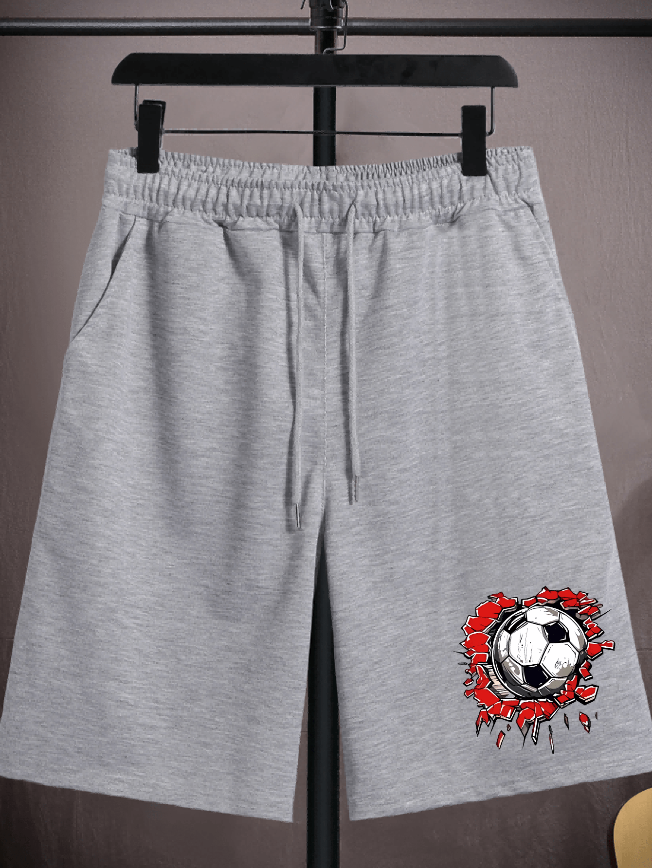 Trendy Soccer Print Boys Comfortable Creative Shorts Casual - Temu ...