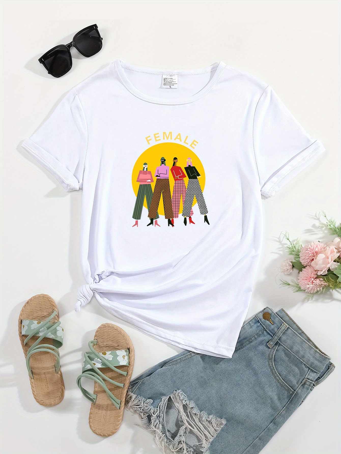 graphic crew neck running sports t shirt - Temu