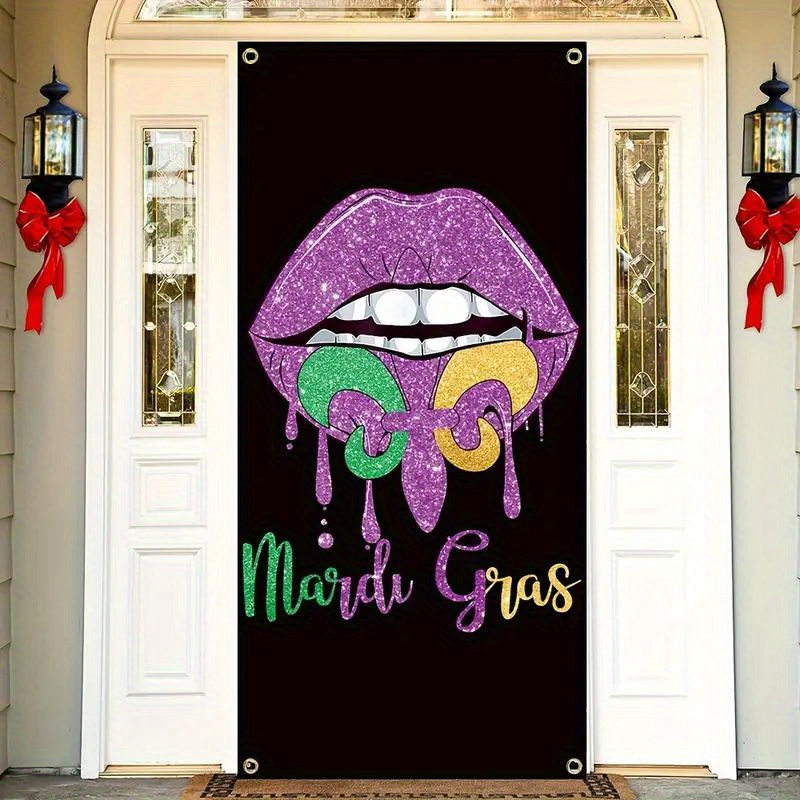 Door Cover Banner Vinyl Crazy Mardi Gras Door Cover - Temu Canada