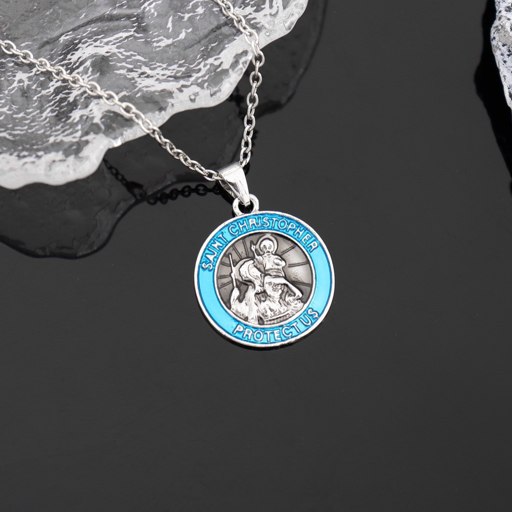 Retro Punk God Shape Religious Disc Pendant Necklace Men Hip - Temu Canada