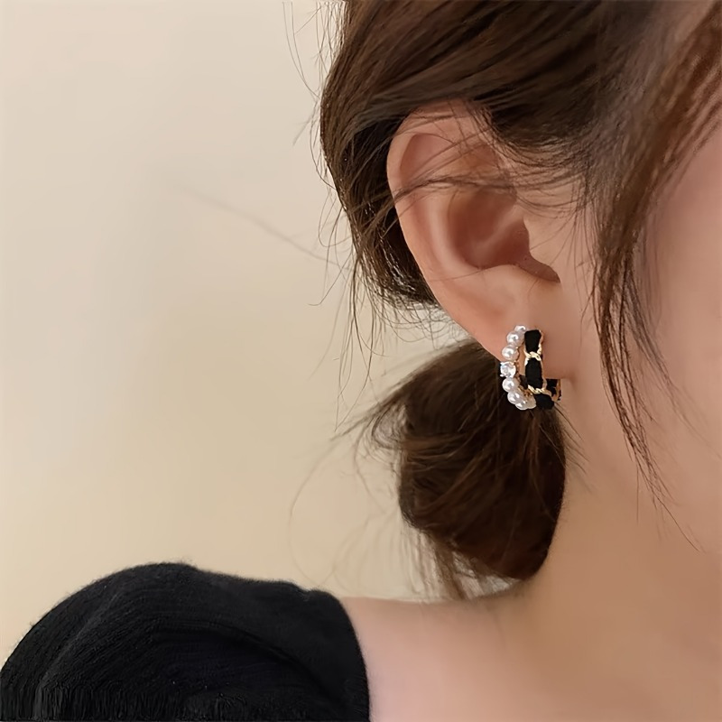 creative double layer design hoop earrings zinc alloy - Temu New Zealand