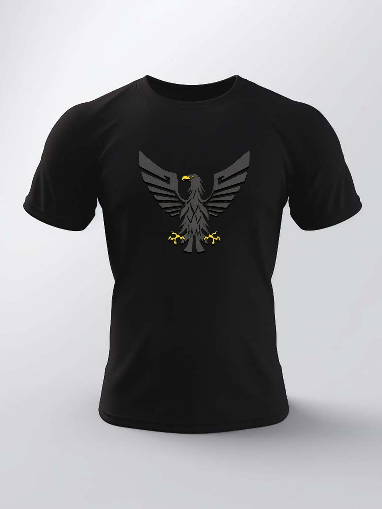 Eagle Symbol Pattern Print Casual Crew Neck Short Sleeve T - Temu Canada