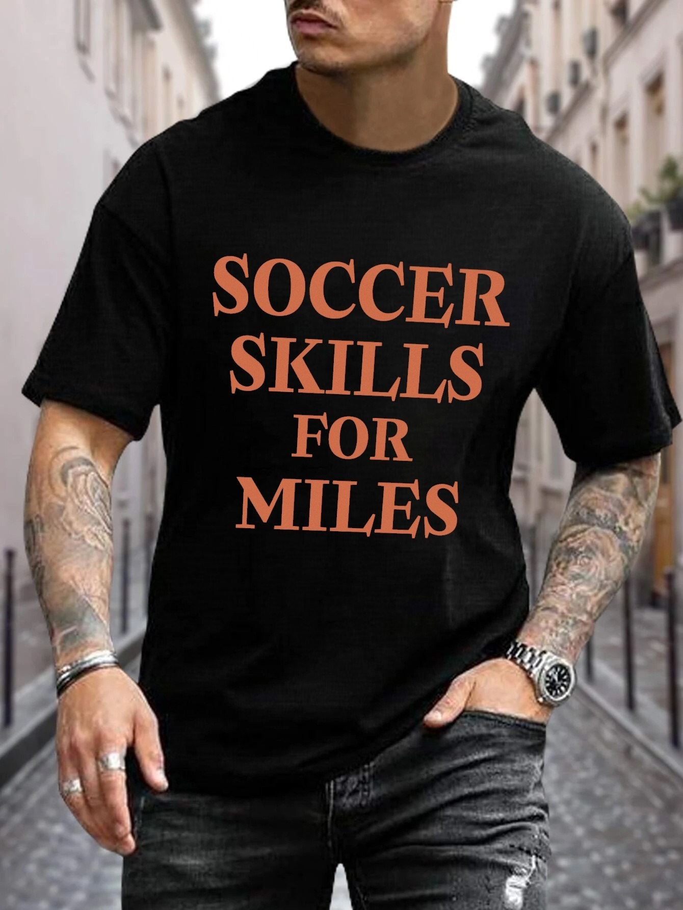 soccer skills miles print t shirt tees men casual short - Temu South Africa
