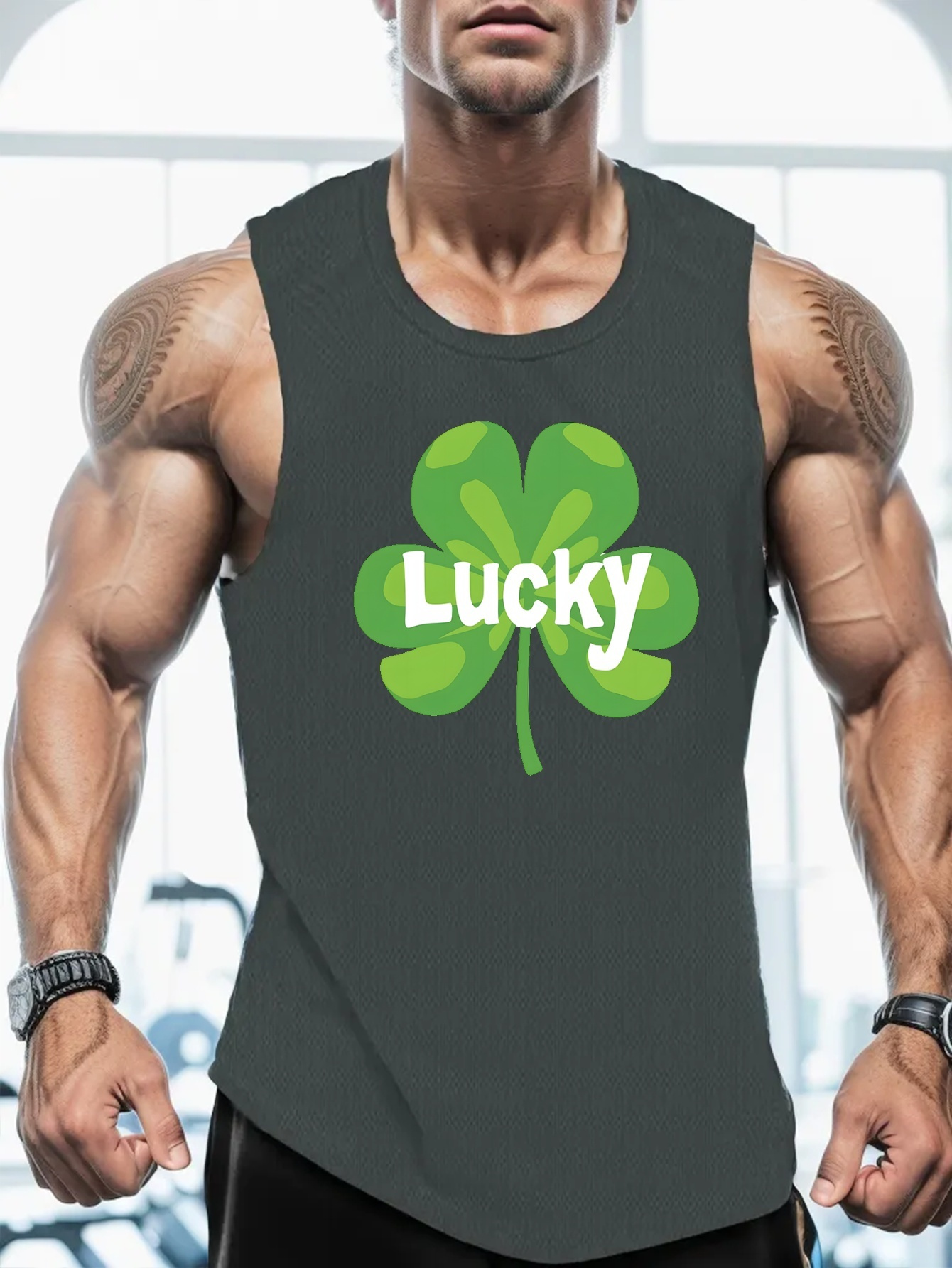 Lucky Four Leaf Clover Graphic Print Casual Breathable Temu Australia