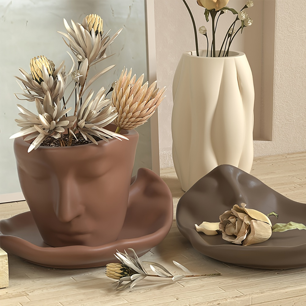 Diy Abstract Art Surface Storage Plate Silicone Mold Plaster - Temu New ...