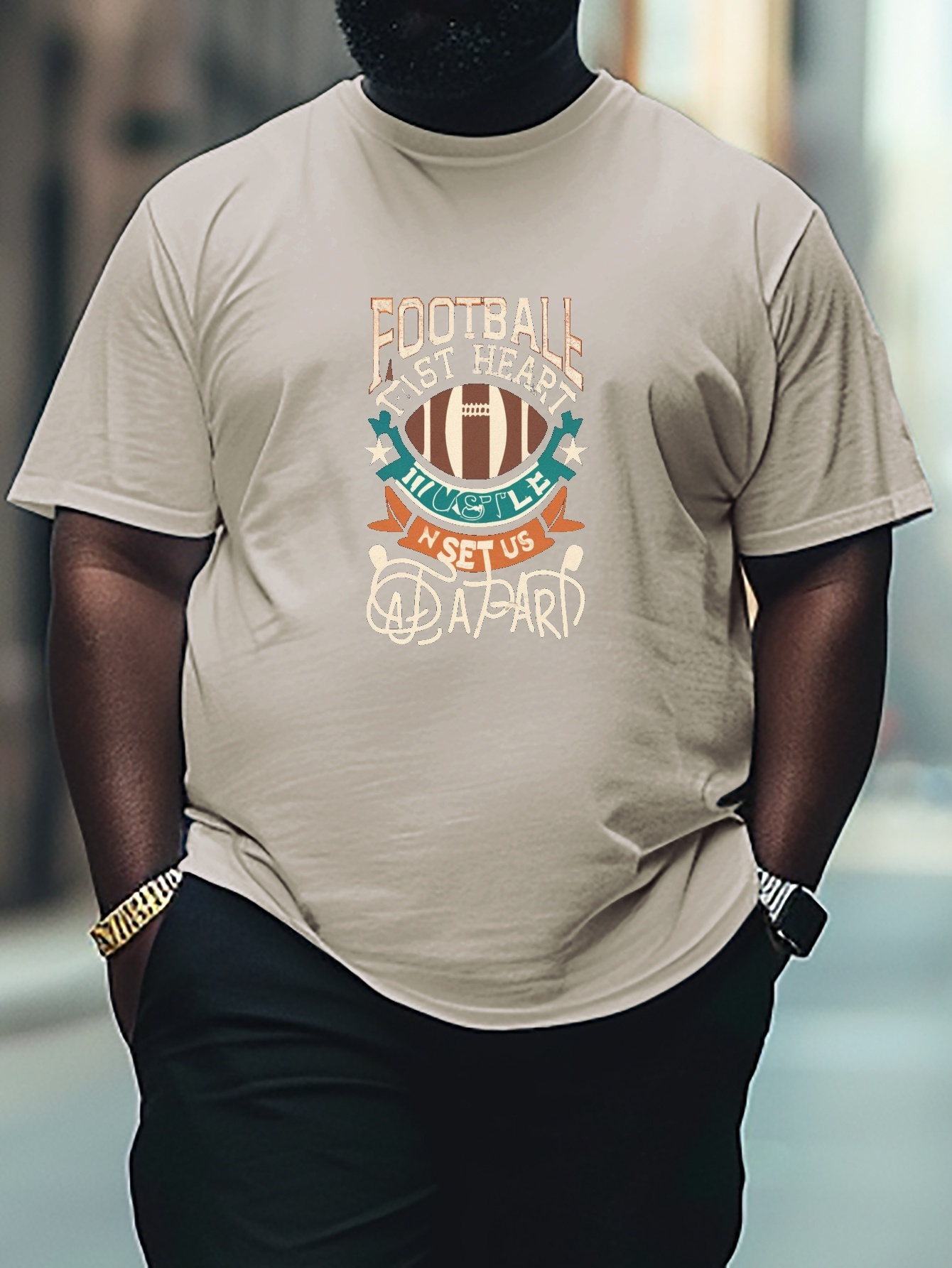 Football Letter Print T shirt Men Trendy Short Sleeve Top - Temu Canada