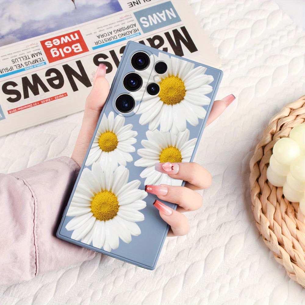 Flower Graphic Protective Phone Case Samsung Galaxy S24 - Temu Australia