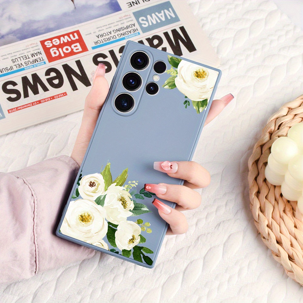 Flower Graphic Protective Phone Case Samsung Galaxy S24 - Temu Philippines