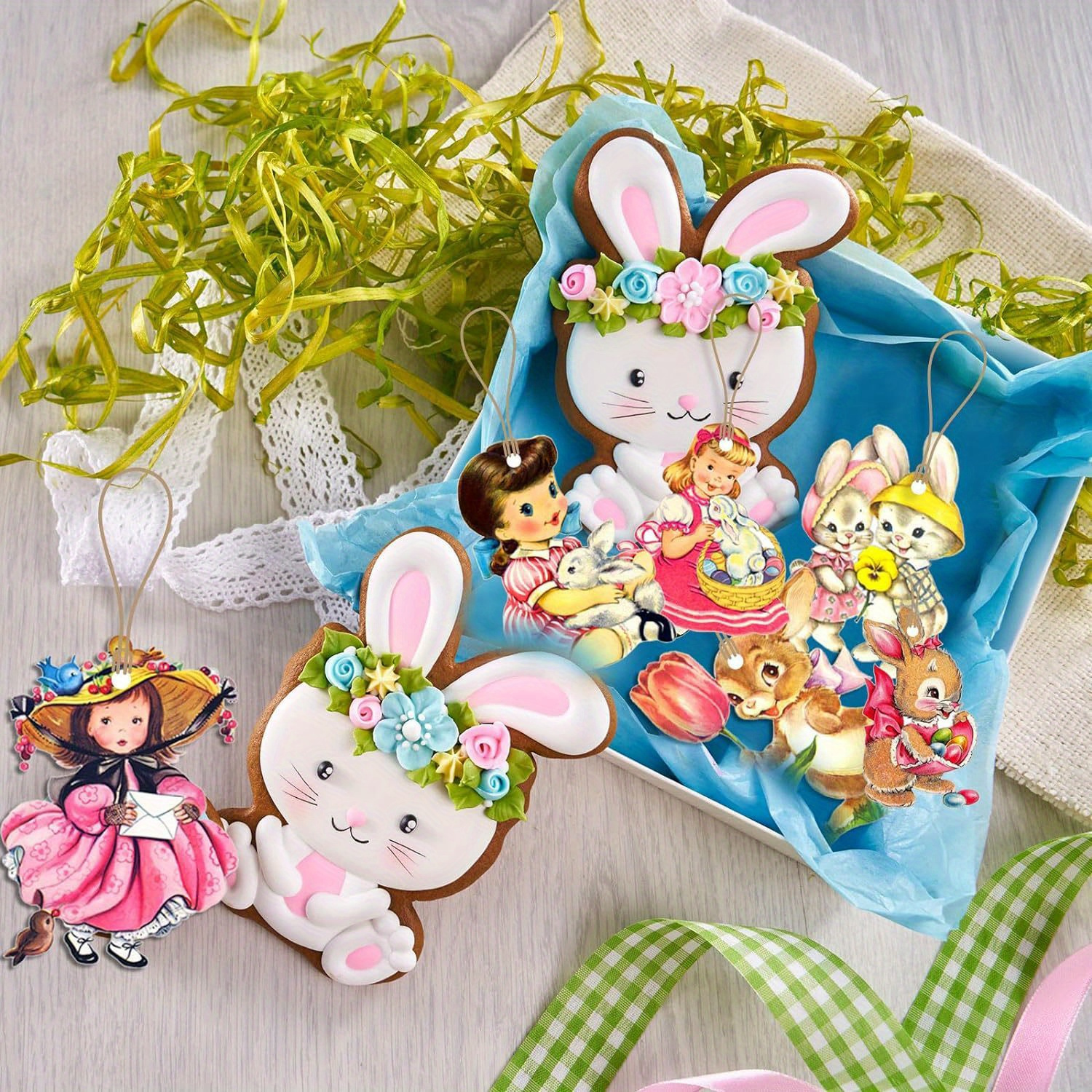 Wooden Hanging Ornaments Vintage Easter Retro Easter - Temu
