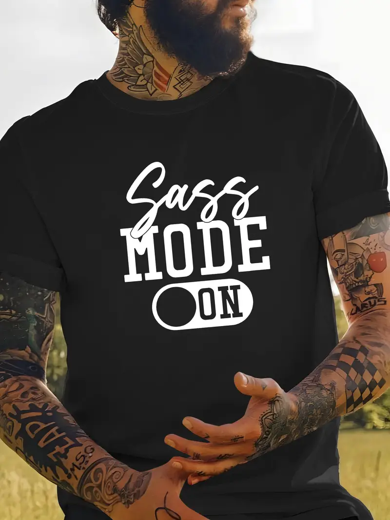 Mode Graphic Mens Short Sleeve T Shirt Comfy Stretchy Temu Ireland