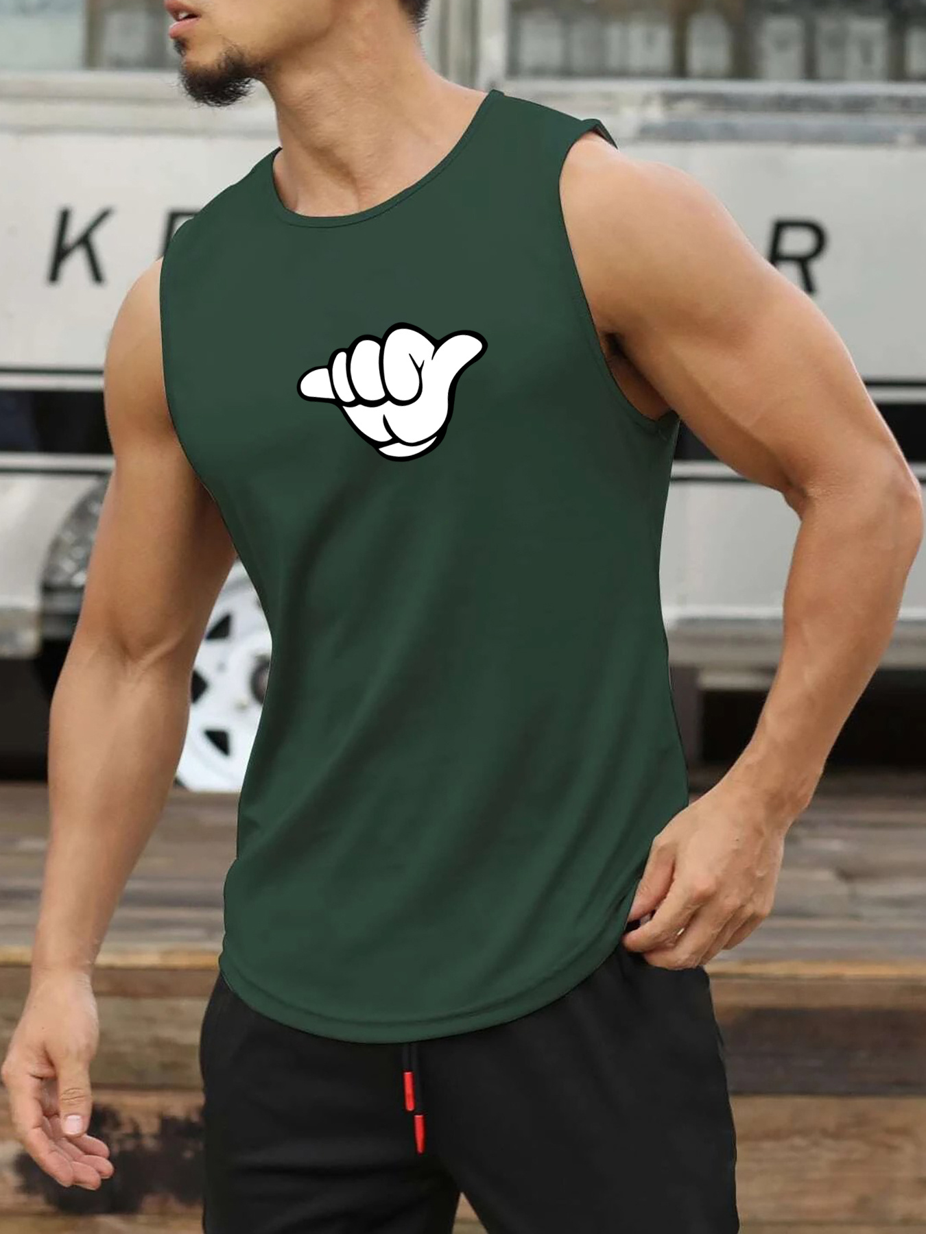 print mens quick dry moisture wicking breathable tank - Temu Canada