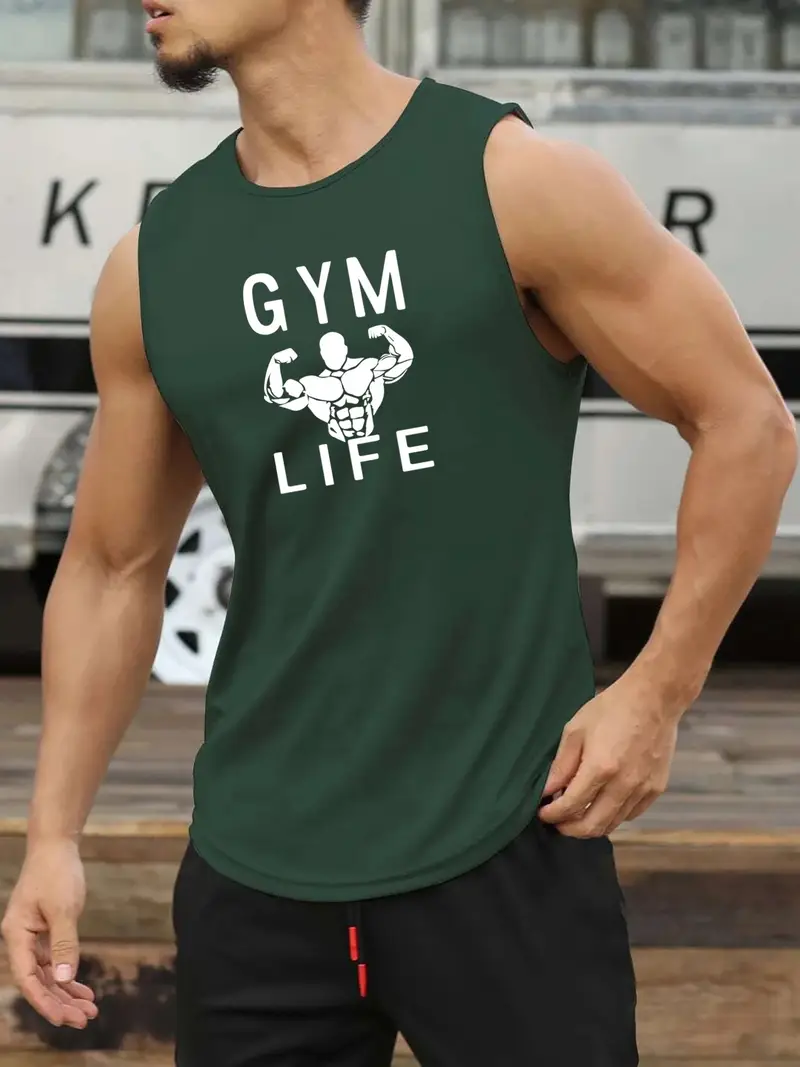Gym Life Print Mens Quick Dry Moisture Wicking Breathable Temu Canada